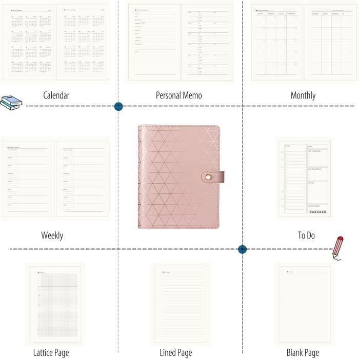 Rubywoo Cuir Régénéré Journal De Voyage Composition Carnet Filofax ...