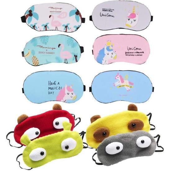 10pcs Masque de sommeil flamant rose Dessin anim mignon masque pour les ...