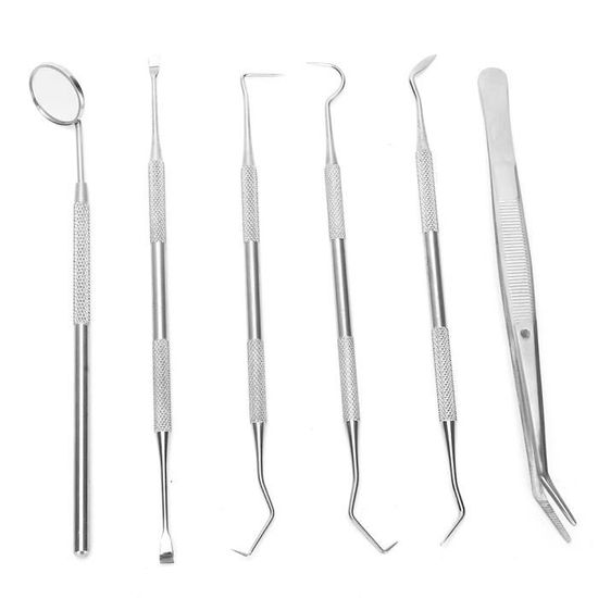 Atyhao Outil de soins oral 6pcs/Set Détartreur Dentaire de Tartre Spatule à Dents Instruments ...