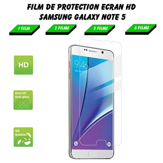Note 5 Film protection ecran Premium Ultra Clear HD Samsung Galaxy Note ...
