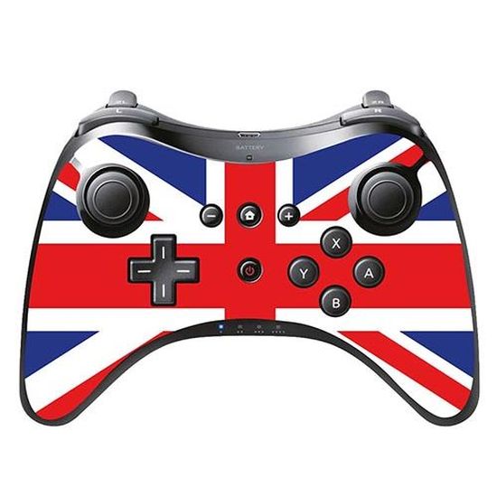 Skin Stickers pour nintendo wii u pro controller (Sticker : Uk flag ...