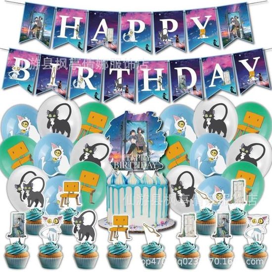 33 Pièces Décorations D'Anniversaire, Ballons De Fête Pour Enfants ...