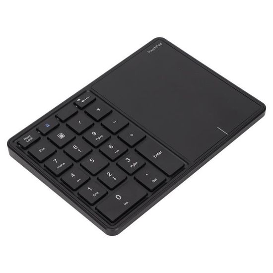 YIC Pavé numérique sans fil Touchpad Design 22 touches 2.4G Dual Mode Connection Type C (noir ...