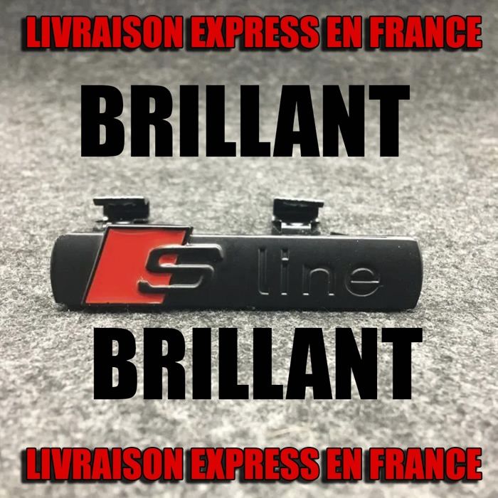 INSIGNE Logo Emblème S LINE Calandre Logo SLINE NOIR BRILLANT ...