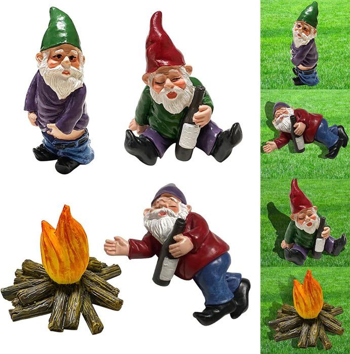 Nain De Jardin Humour Doigt d'honneur Nains Deco Exterieur Sculptures ...