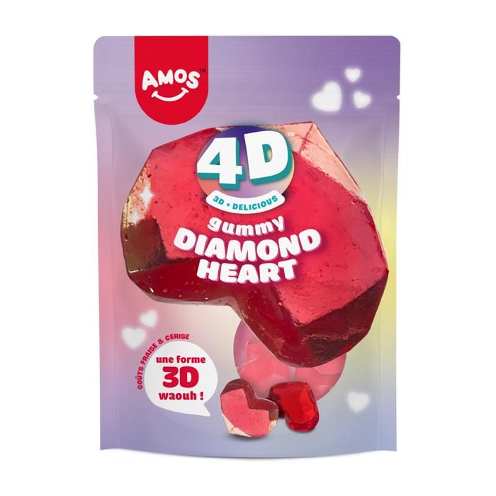 AMOS Gummy Diamond Heart 4D 120gr x2 - Cdiscount Au quotidien