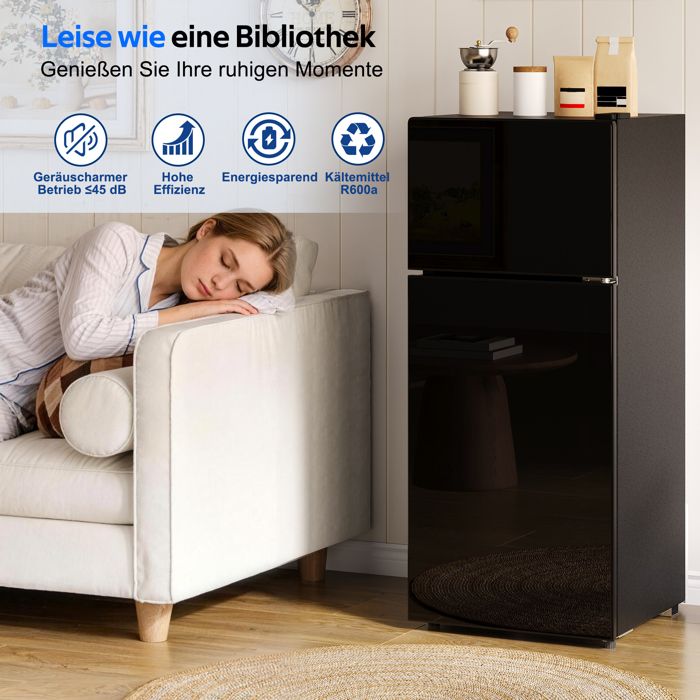 Réfrigérateur-CDISPLAY-Mini-réfrigérateur de 92 litres-Noir-42,5 × 44,5 ...
