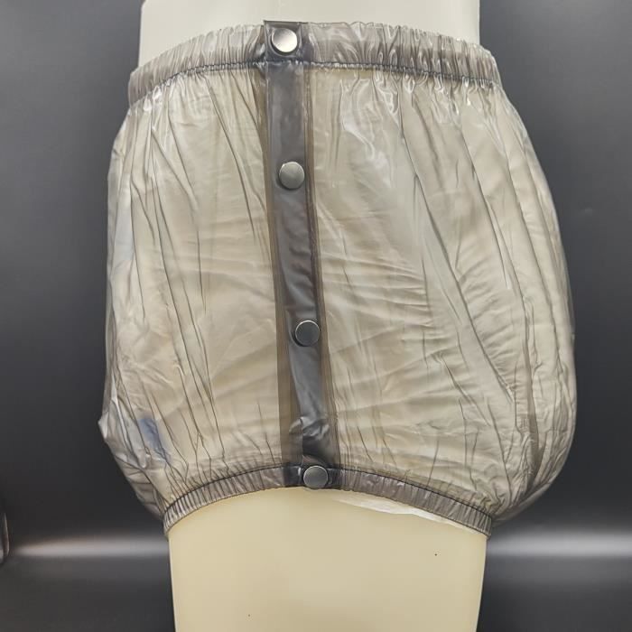 Culotte d'incontinence en pvc à bouton pressions de couleur Noire ...