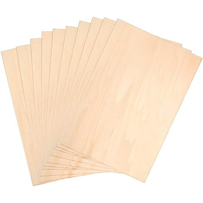 Contreplaqué,10 pcs Feuilles de Bois de Balsa Planche en Bois Carton ...
