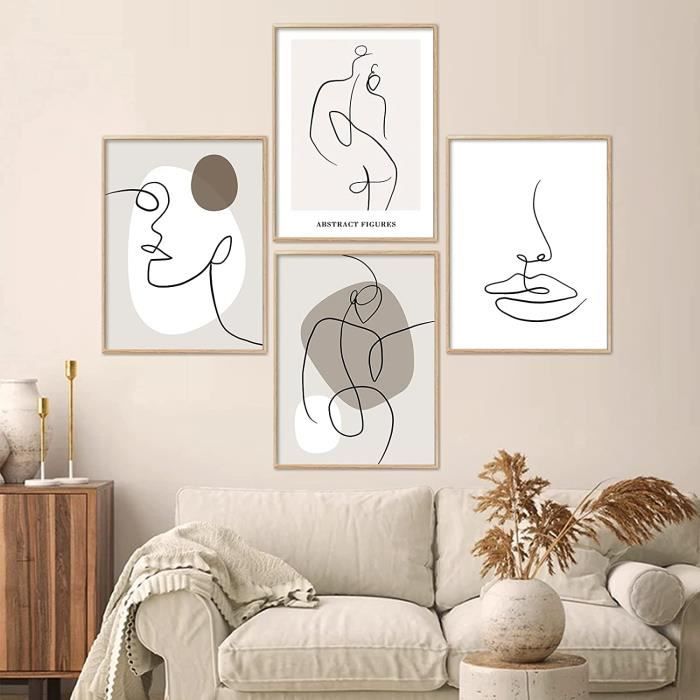 Affiche Decoration Murale, Ensemble d'images de Abstraites Ligne ...