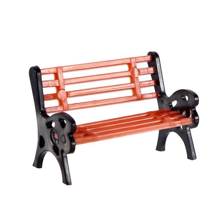 Mini Long banc en bois et résine, 1-3 pièces, Mini chaise de parc ...