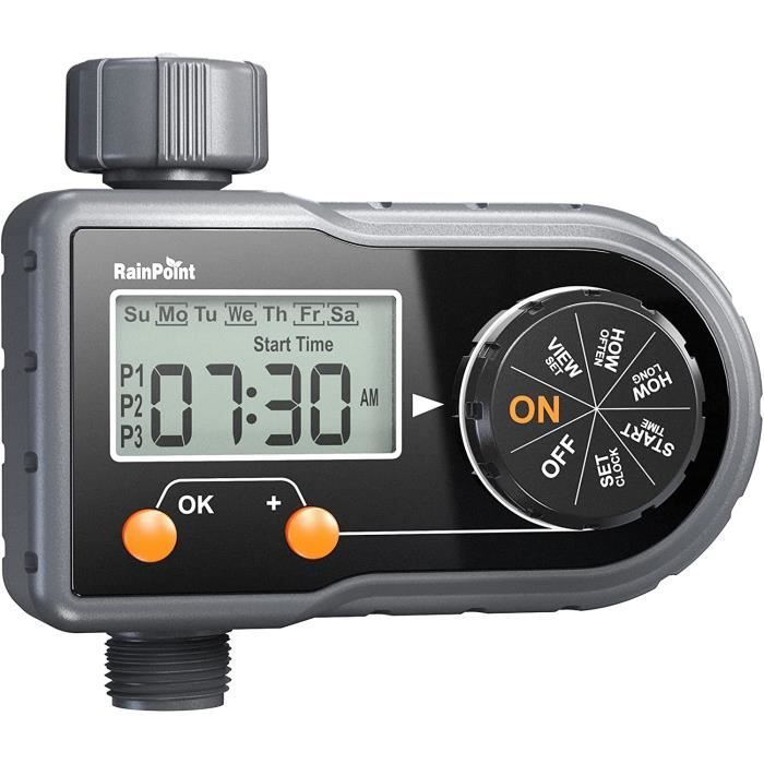 Programmateur d'arrosage ,Commande Automatique de l'arrosage,3 programmations,jusqu'à 3 ...
