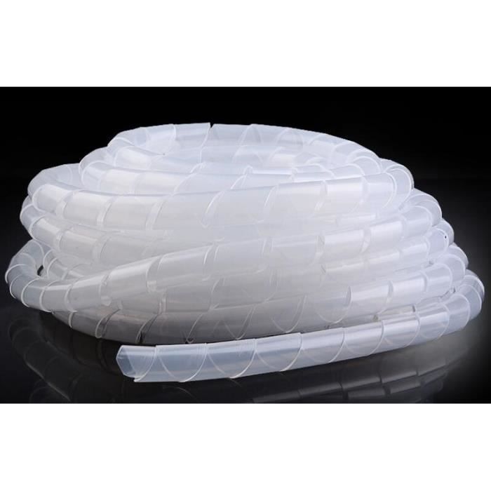 Tube thermorétractable - Blanc - 16mm x 5M - 1 rouleau - PVC - Utilisation intérieure ...