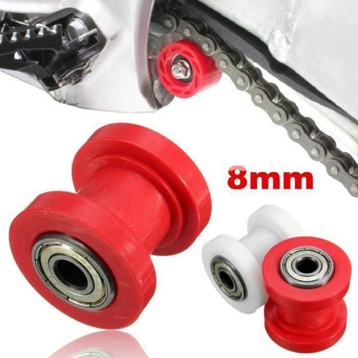 JIE Moto 8mm Rouleau Tendeur Chaîne Guide Roue Dirt bike Pit bike Mini Moto CRF50 XR50 Rouge ...