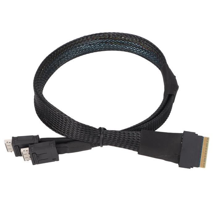 Cuque Câble SAS mince SFF‑8654 vers SFF‑8611 Câble Mini SAS SFF‑8654 ...