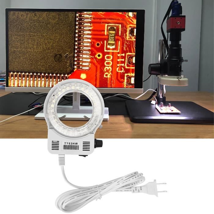 Éclairage à LED pour microscope réglable HURRISE avec lampe à anneau ...