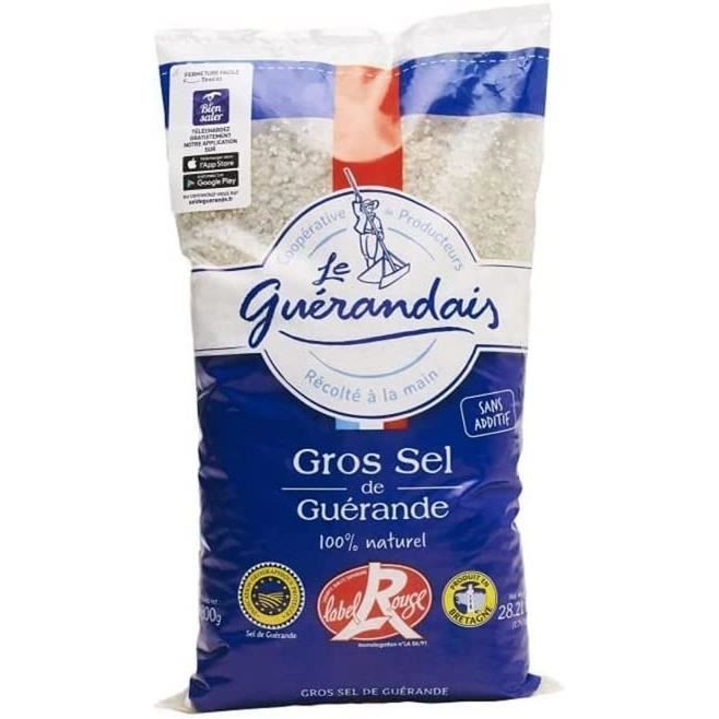 LOT DE 6 - LE GUERANDAIS - Gros sel de Guérande - sachet de 800 g ...