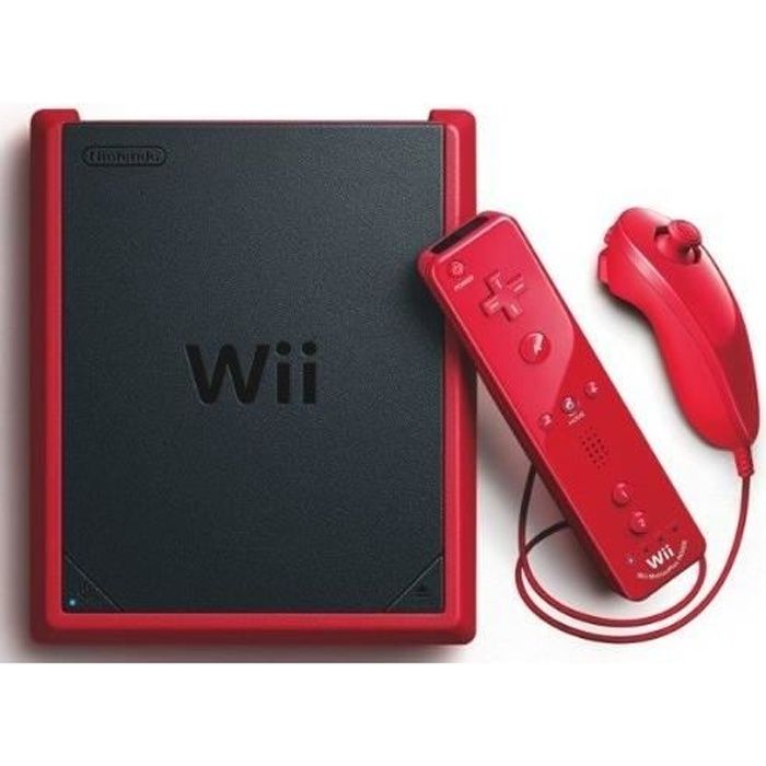 Console de jeu - Nintendo - Wii mini - Rouge - Télécommande Wii Plus ...