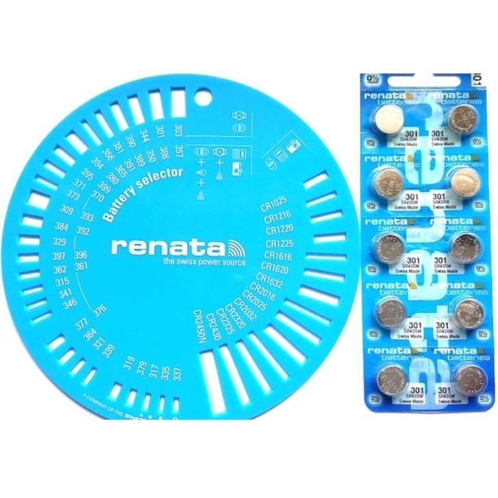 10 PILES RENATA 301 AVEC GABARIT - Cdiscount Jeux - Jouets