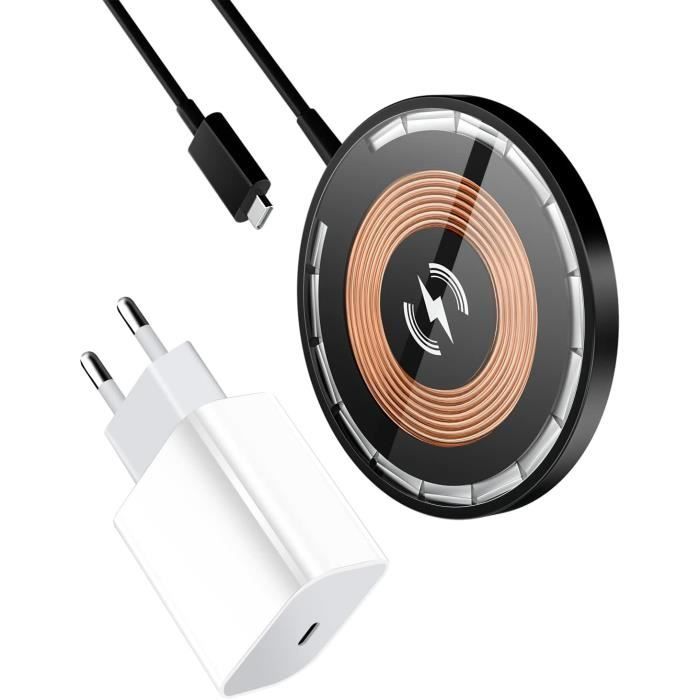 Chargeur Magnétique Sans Fil Pour Iphone 14 Pro Max Câble Usb-C Intégré ...