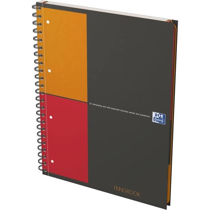 OXFORD Cahier International Filingbook A4+ Petits Carreaux 5mm 100 ...
