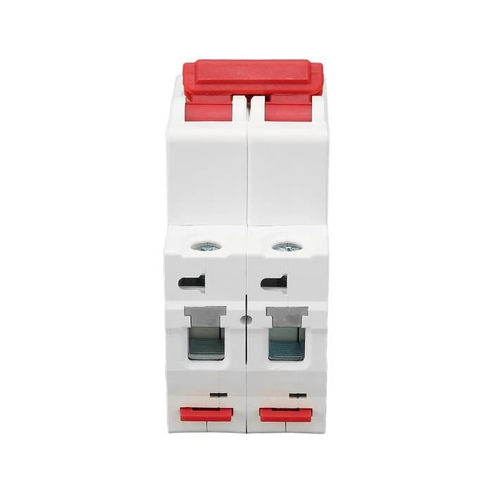 Tbest Disjoncteur domestique Disjoncteur 2P DC 500V MCB 16A DIN Rail Mount Protection Switch ...