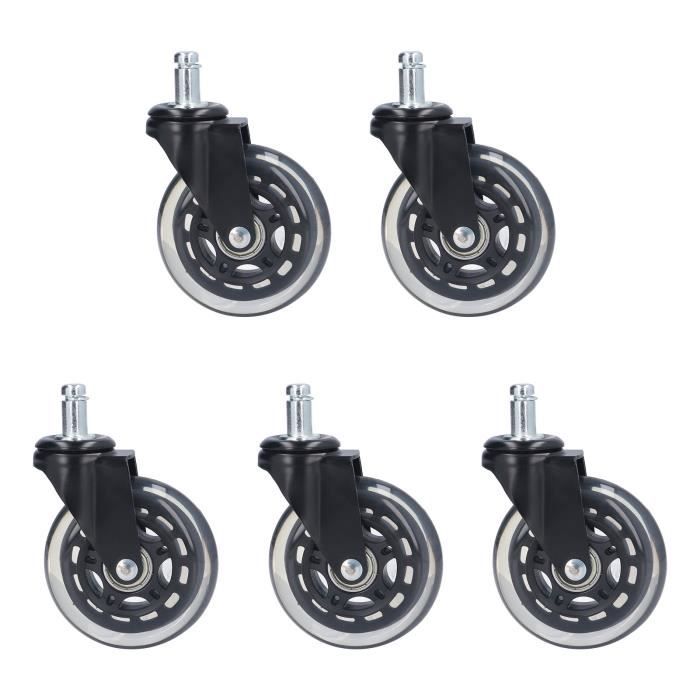 Roue rotative de chaise Roulettes, 5 Pcs 3in 360 Degrés Sans Bruit ...