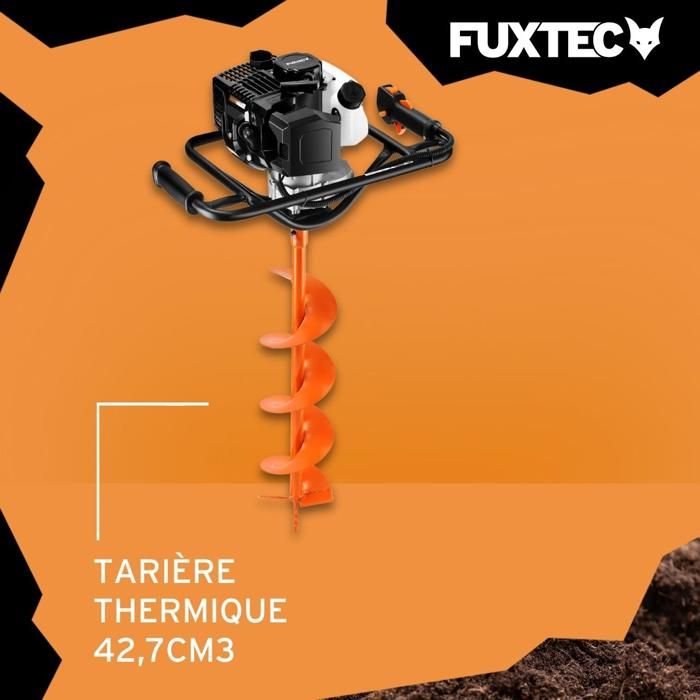 Tarière thermique FUXTEC FX-EB143ECO moteur 2 temps 42,7cm forets 100 ...