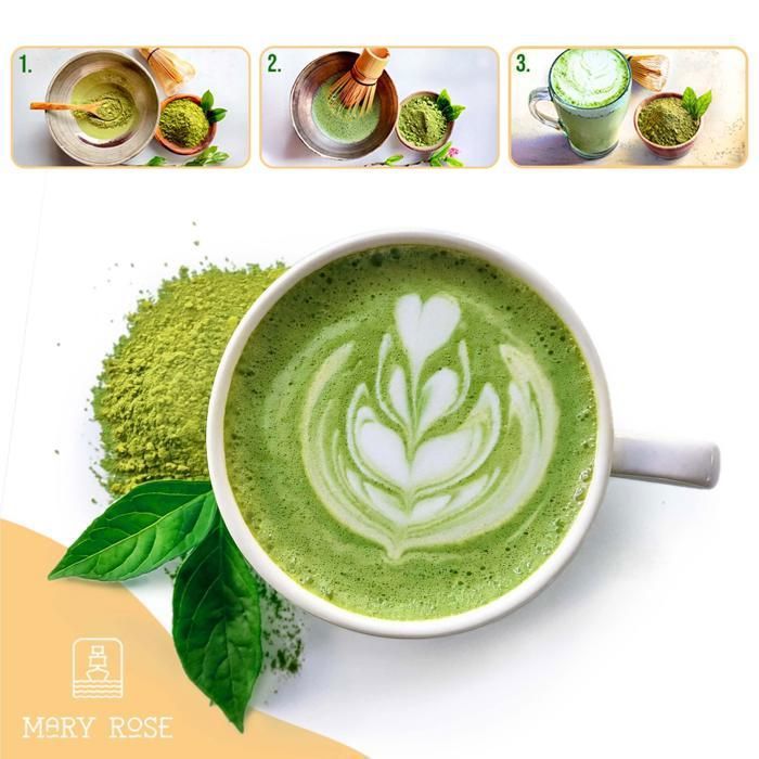 Matcha BIO Premium Thé Vert Poudre Japonais Mary Rose de la Première ...