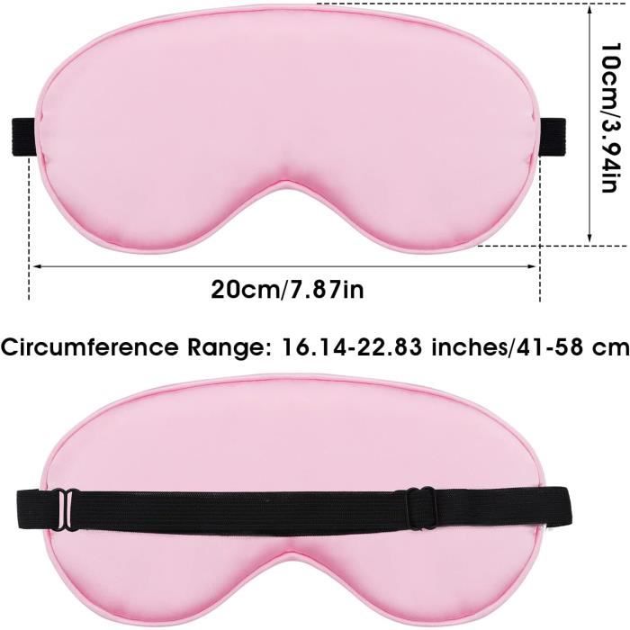 Lot De 3 Masques De Sommeil En Soie Douce Et Lisse - Bandeau En Satin - Sangle Élastique ...