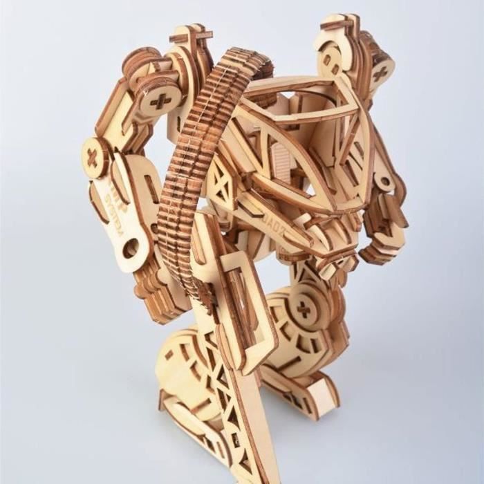 Puzzle En Bois 3D Robot À Monter Soi-Même Armure Mécanique Modèle Kit D ...
