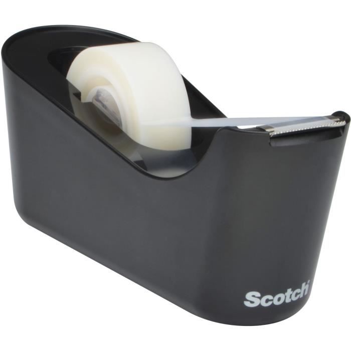 SCOTCH Dévidoir C18B Noir + 1 rouleau de ruban Magic - 19 mm x 33 m ...