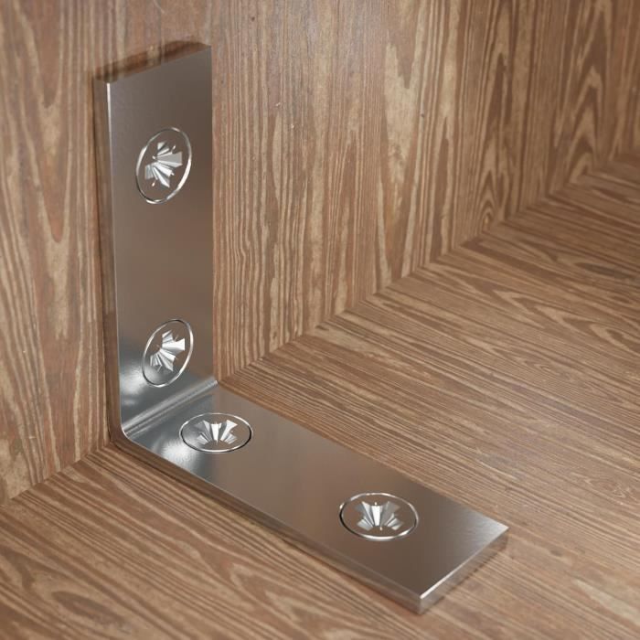 Equerre metal - 30Pcs – 40 x 40 mm de long (16 mm de large) En acier ...