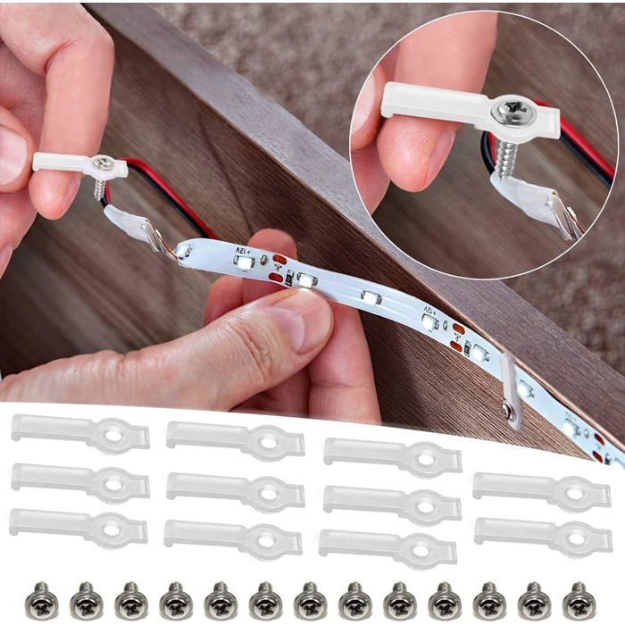 Clips de fixation pour bande LED - FEBEST - 200 pièces - 10 mm de large ...