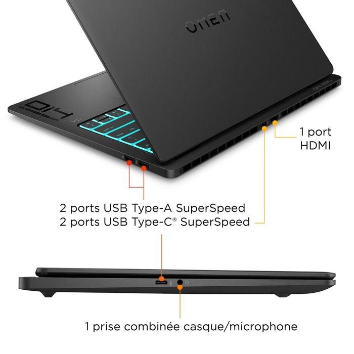 PC portable Hp gaming Omen Transcend 14-fb1037nf 14" OLED 48-120 Hz ...