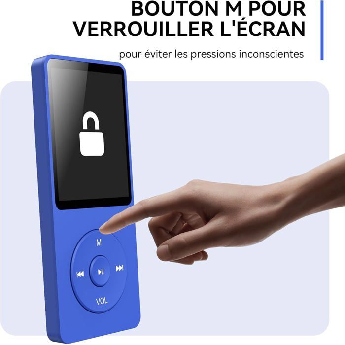 AGPTEK 64Go Lecteur MP3 Classique, Ultra-Longue Autonomie jusqu'à 70 ...
