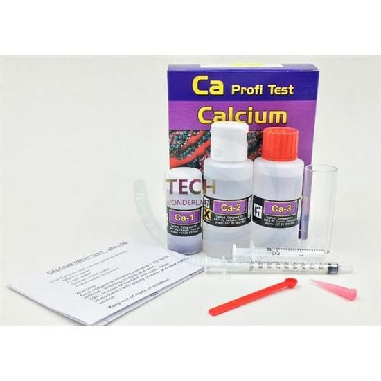 Kit de test de calcium Kit de Test Salifert Ca calcium Cu I2 KH Mg NH4 ...