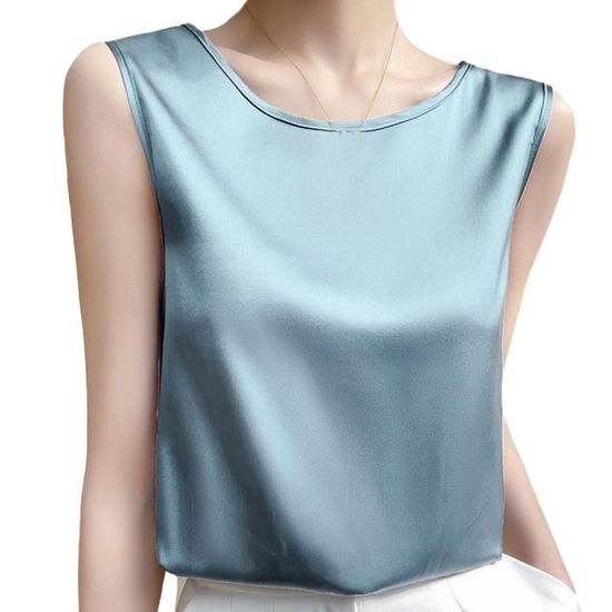 Femme Débardeur Chic Couleur Unie Débardeur à Larges Bretelles Été ...