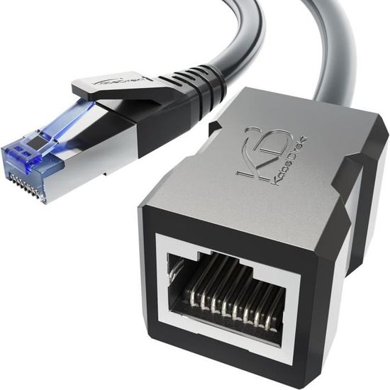 \ Câble d'extension Ethernet tressé incassable \ 0,5 M (câble Ethernet ...