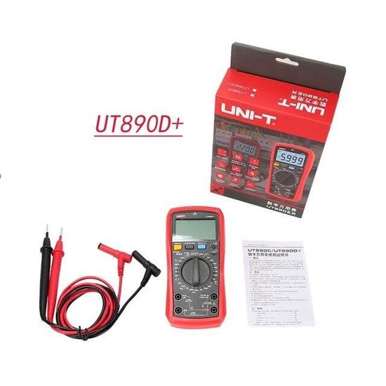 Multimetre,UT890D PLUS--multimètre numérique True RMS UT890C UT890D +, à plage manuelle ...
