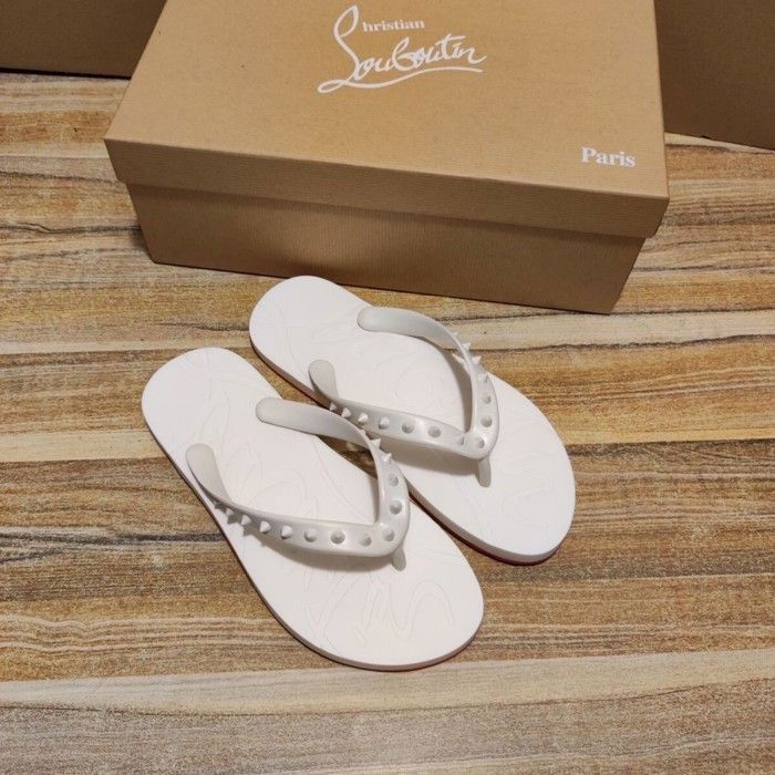 Tongs de Luxe à Semelle Rouge pour Homme et Femme,Pantoufles Classiques ...