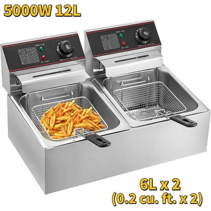 Friteuse Double - Friteuse Électrique - 12 Litres - Cdiscount ...