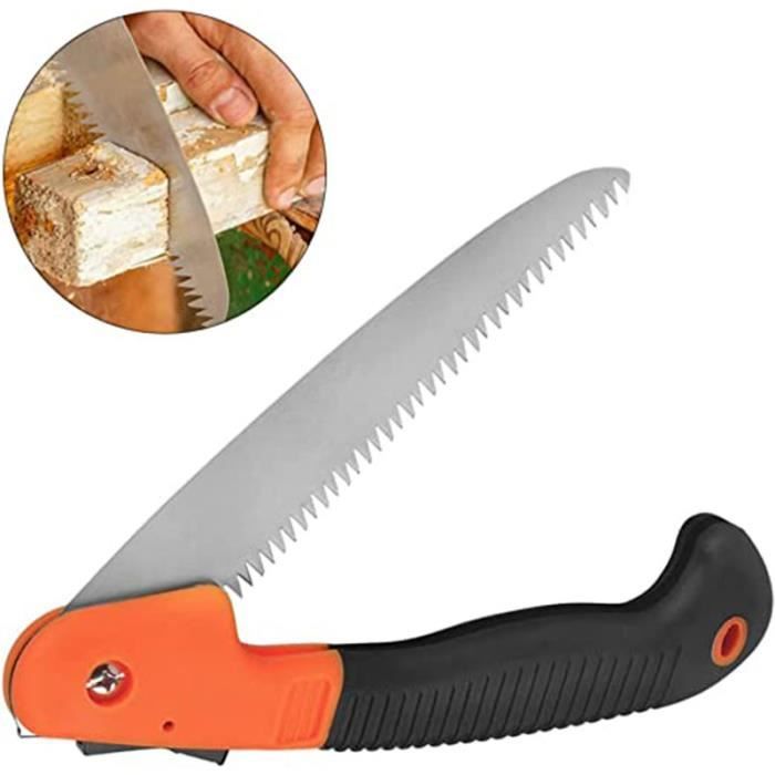 Outils de scie pliante élagage à la main,Longueur de la lame de scie 14cm,scie à élagage de ...