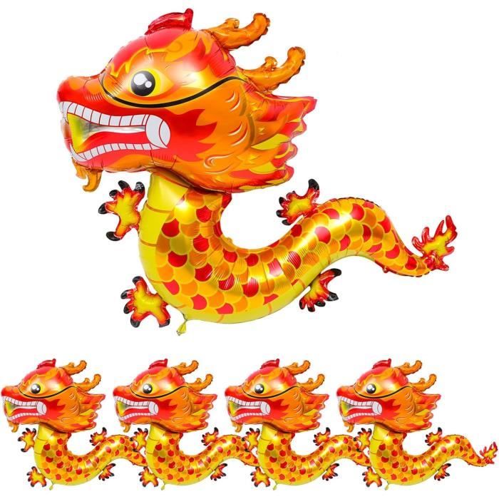 Ballons De Dragon Du Nouvel An Chinois 5 Pièces Film D'Aluminium ...