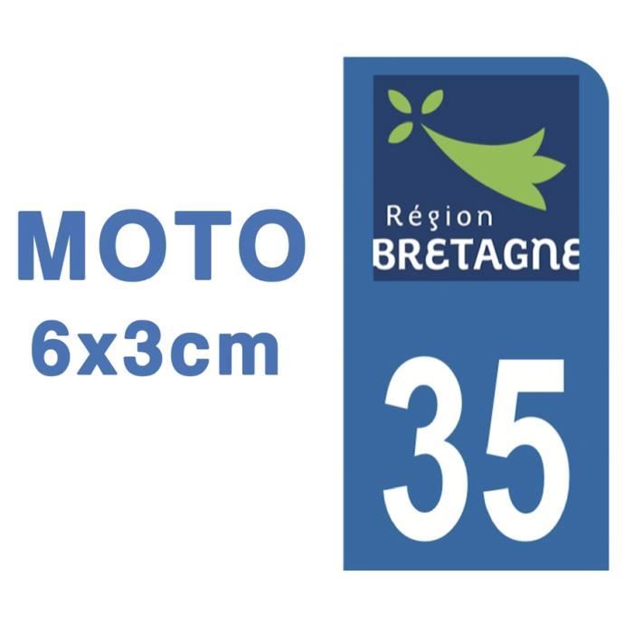 Autocollants Stickers plaque immatriculation scooter moto département ...