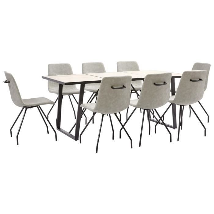 Ensemble table à manger 8 personnes + 8 chaises Market® Mode - Salle à ...