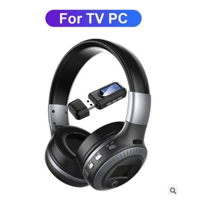 Color PC TV Grey Écouteurs Sans Fil Bluetooth Avec Microphone afficheur ...