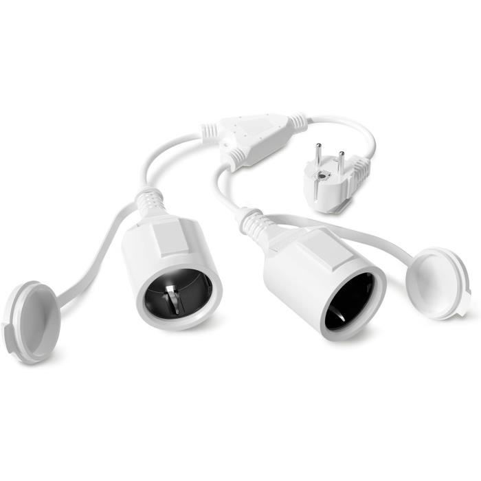 Double Fiche Pour Prise,Rallonge Électrique Double Prise,Petite ...