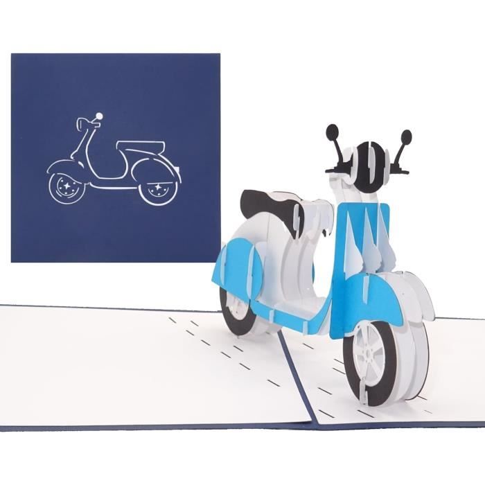 Carte De Vœux Scooter Carte Pop-Up 3D Pour Scooter, Carte D ...