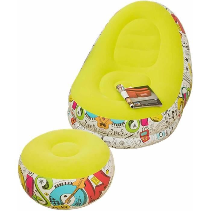 Canapé Gonflable Portable, Chaise Gonflable Avec Repose-Pieds, Pliable ...